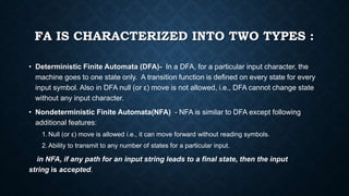 FINITE AUTOMATA | PPTX