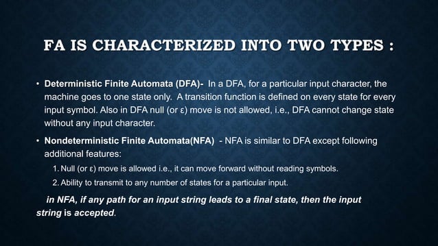 Finite Automata Pptx Computing Technology And Computing