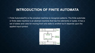 FINITE AUTOMATA | PPT