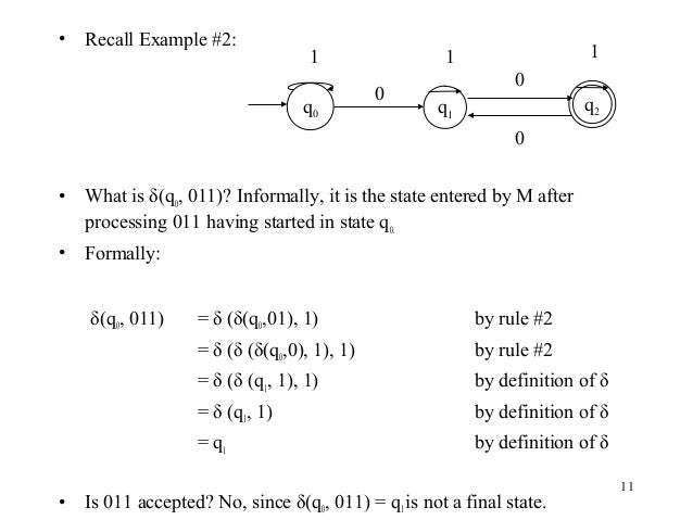 Finite automata examples