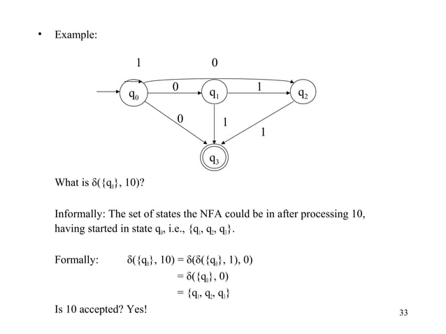 Finite automata examples | PPT