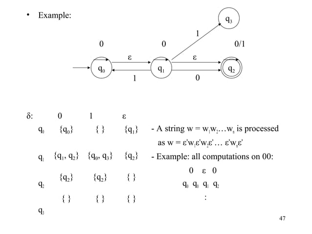 Finite automata examples | PPT