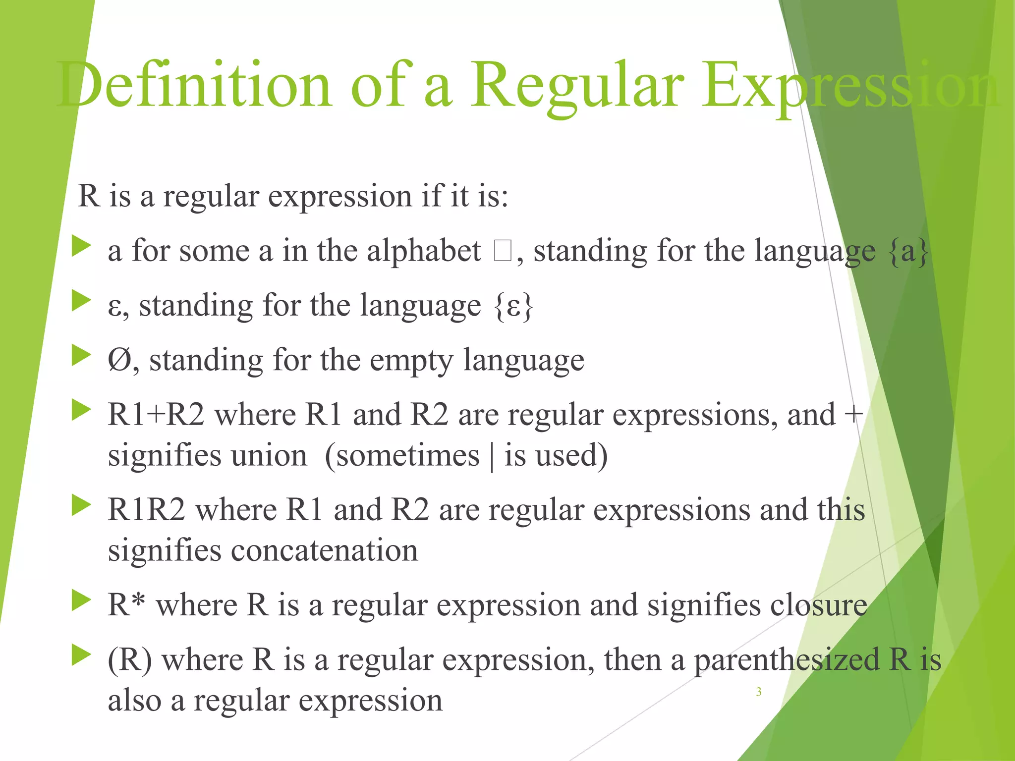 Regular expression with DFA | PPT