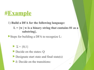Regular expression with DFA | PPT