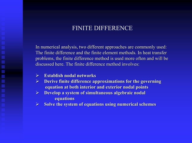 FINITE DIFFERENCE using numerical method.ppt | Physics | Science