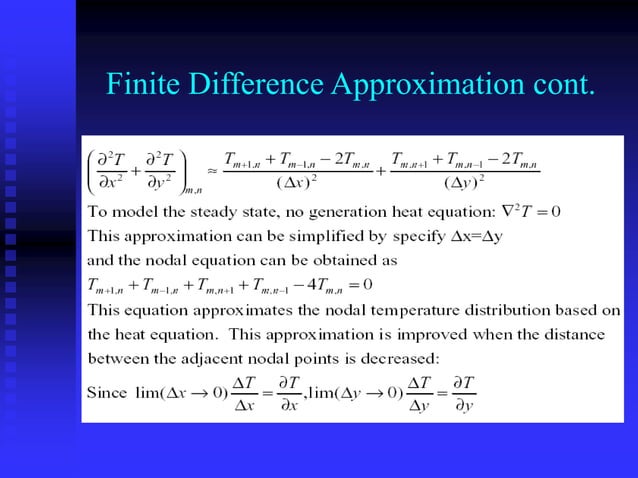 FINITE DIFFERENCE using numerical method.ppt | Physics | Science