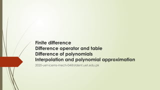 Finite difference.pptx for engineering students | PPTX