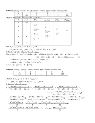 Finite difference & interpolation | PDF