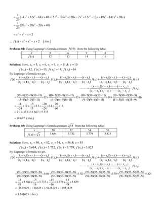 Finite difference & interpolation | PDF