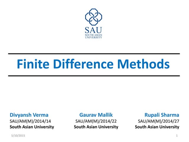 Finite difference method | PPT Finite difference method | PPT