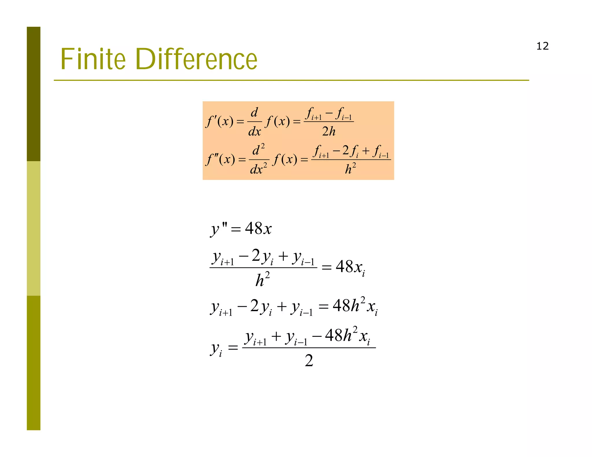 Finite Difference Method | PDF