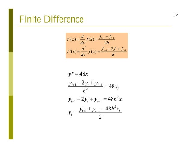 Finite Difference Method | PDF | Physics | Science