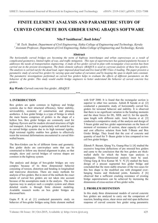 Finite element analysis and parametric study of curved concrete box ...