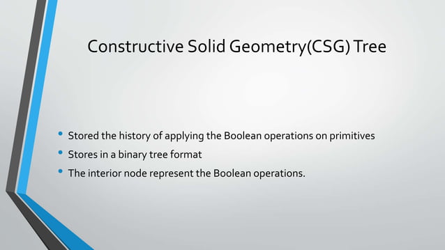 Finite element analysis(fea) and csg tree | PPT