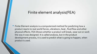Finite element analysis(fea) and csg tree | PPT