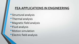 Finite element analysis(fea) and csg tree | PPT