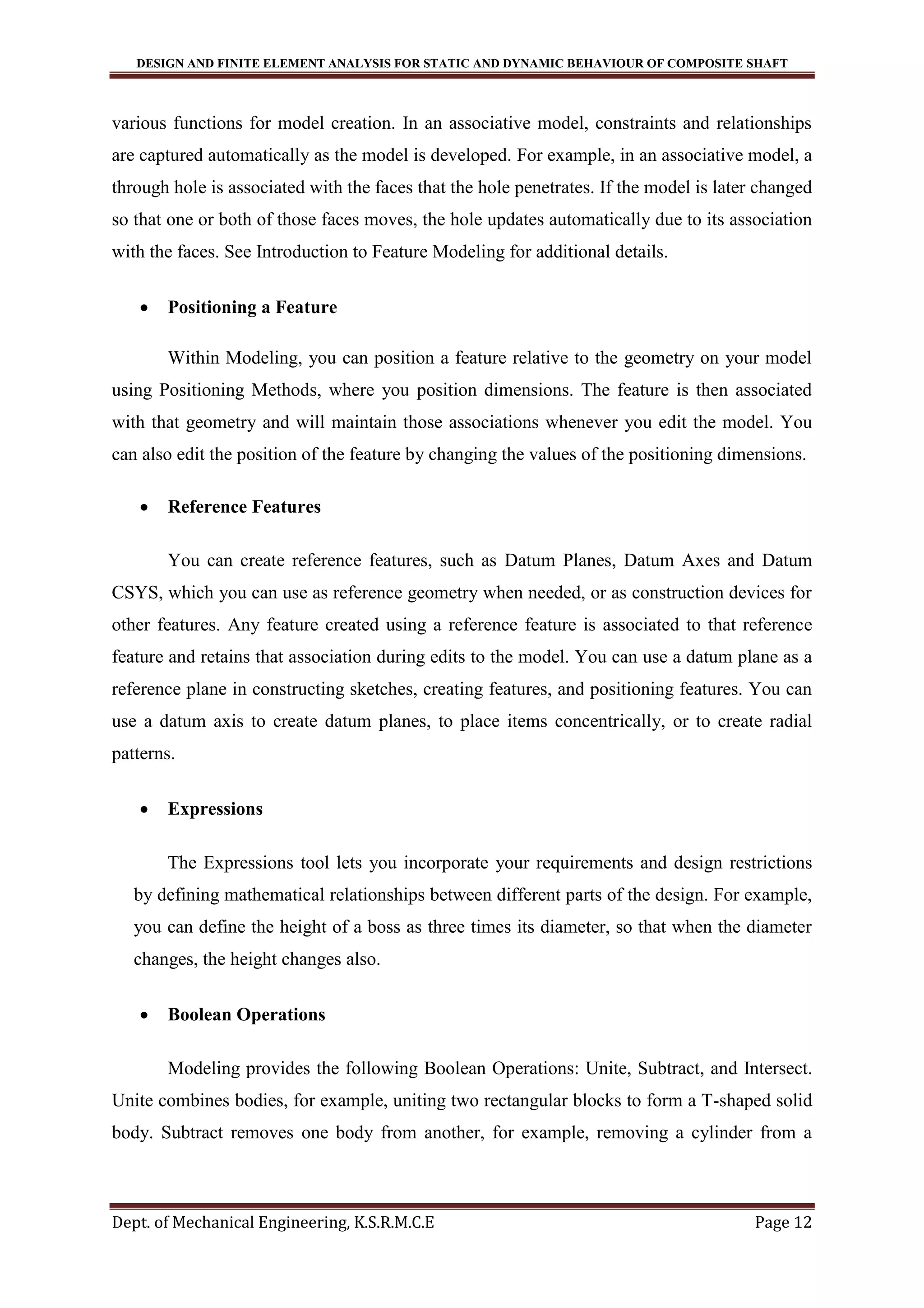 Design and Finite element analysis for static and dynamic behaviour of composite shaft ...