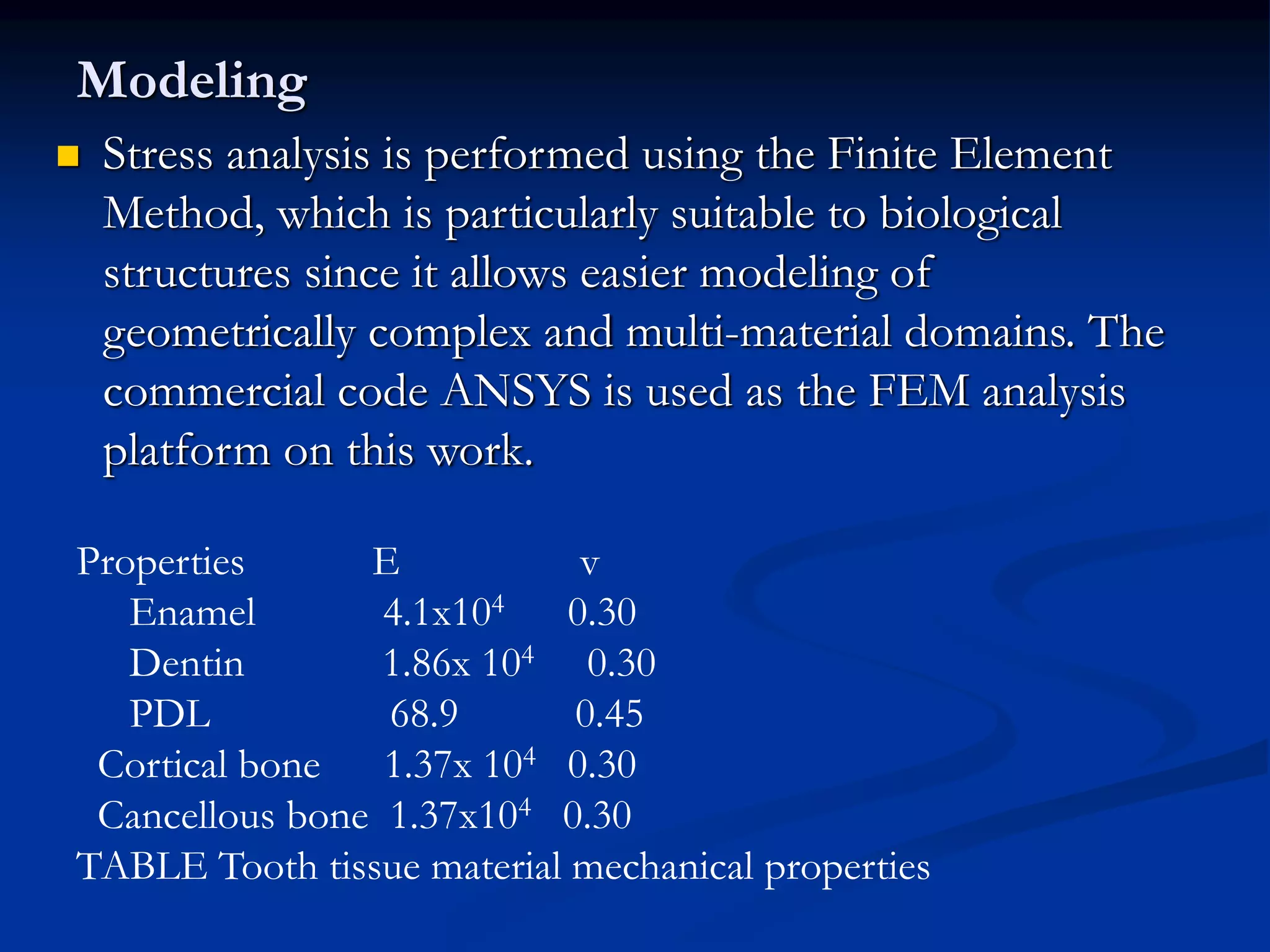Finite element analysis in orthodontics | PPT