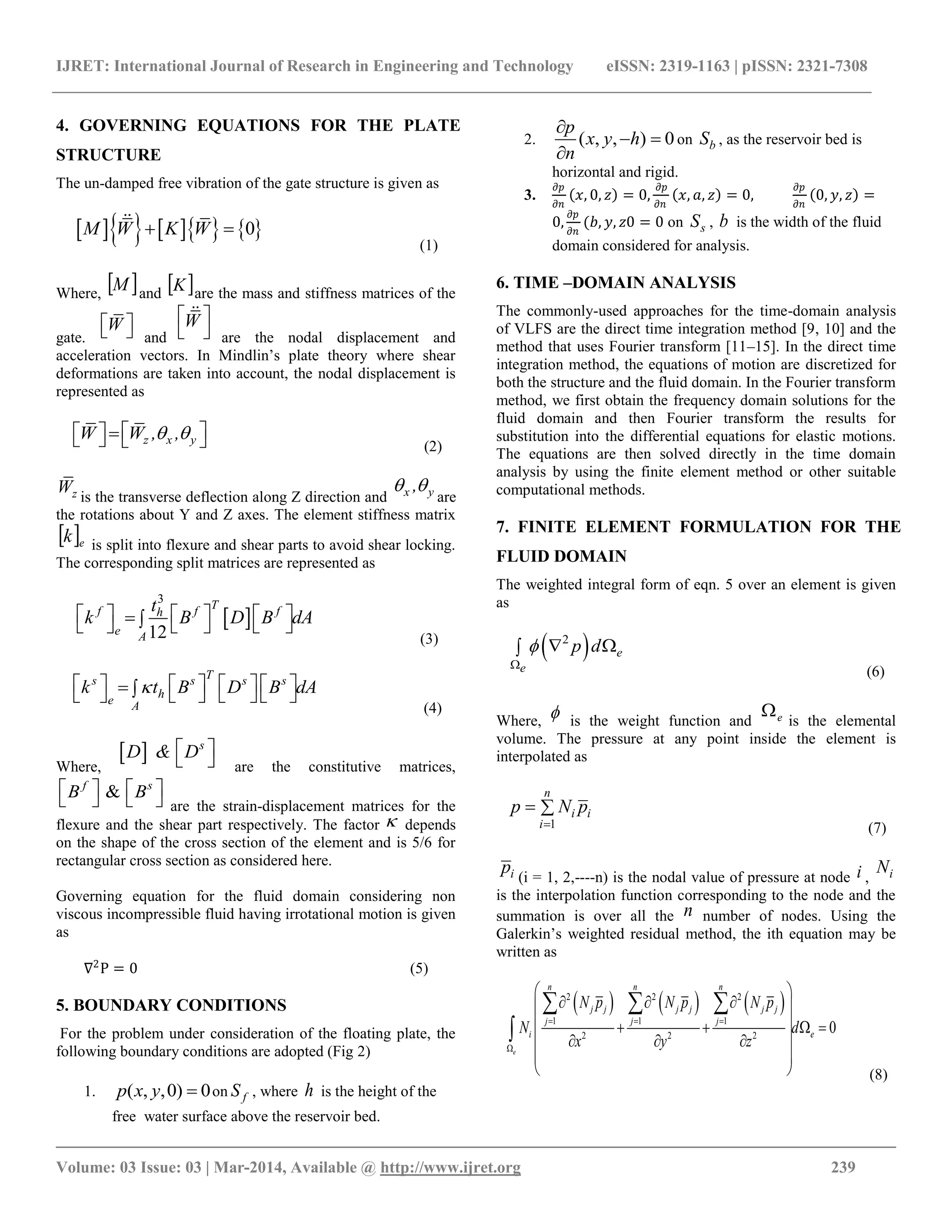 Finite Element Analysis Of A Floating Rectangular Plate Pdf