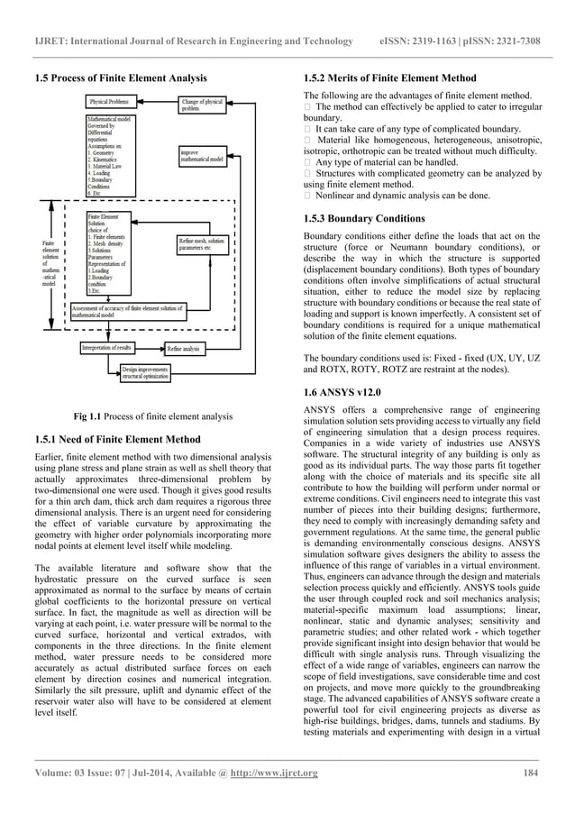 Finite element analysis of arch dam | PDF | Geology | Science