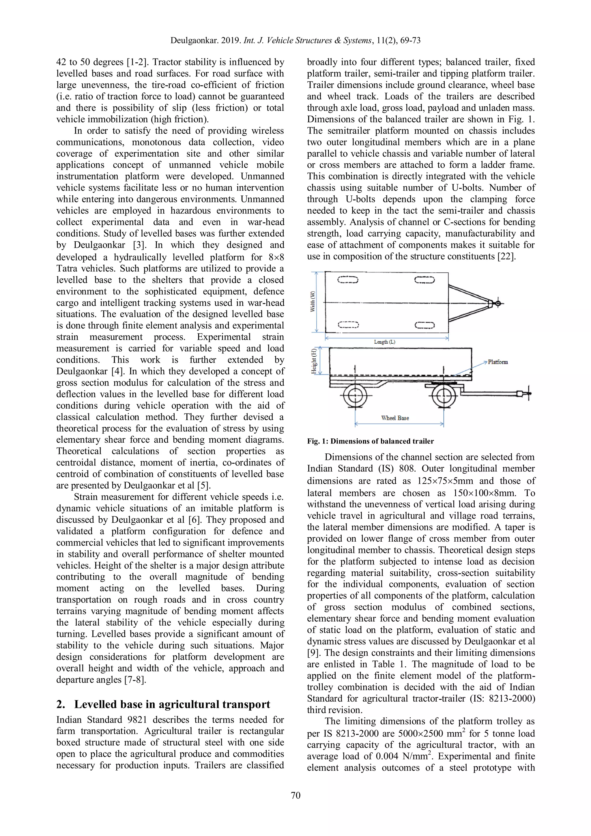 Finite element analysis of chassis integrated structure for tractor ...