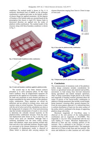 Finite element analysis of chassis integrated structure for tractor ...
