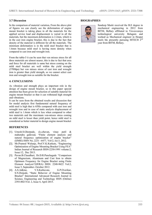 Finite Element Analysis Of Engine Mounting Bracket By Considering Pretension Effect And Service