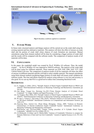 Finite element analysis of single cylinder engine | PDF