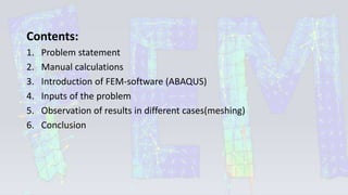 Finite element analysis of space truss by abaqus | PPT