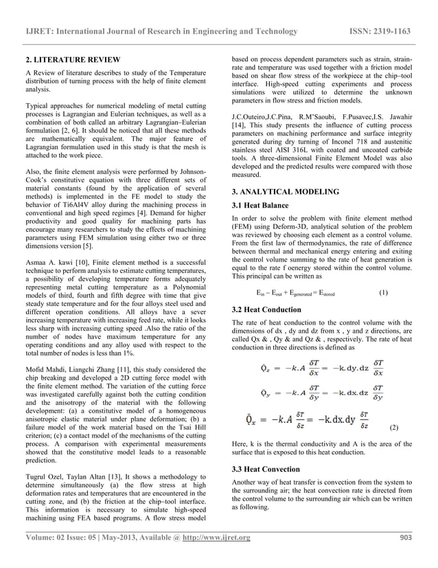 Finite Element Analysis On Temperature Distribution In Turning Process Using Deform 3 D Pdf