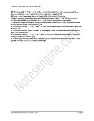 Finite element analysis qb | PDF | Physics | Science