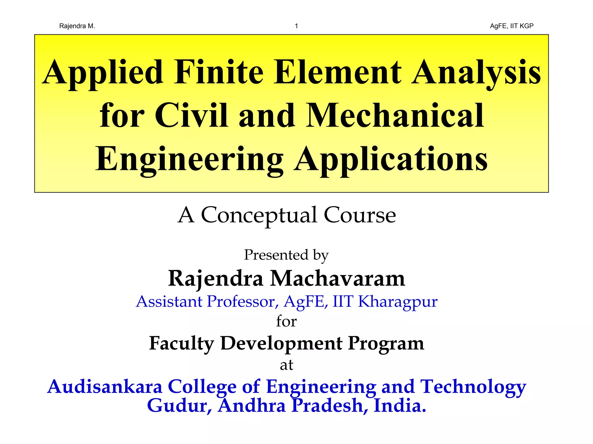 Finite Element Analysis Rajendra M.pdf