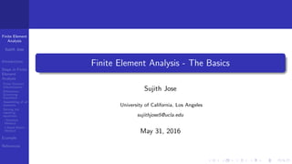 Finite Element Analysis - The Basics | PDF | Physics | Science