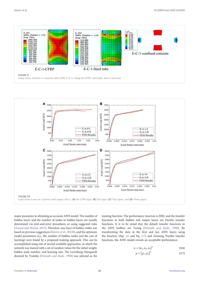 Finite Element Analytical Artificial Neural Network Models For Carbon
