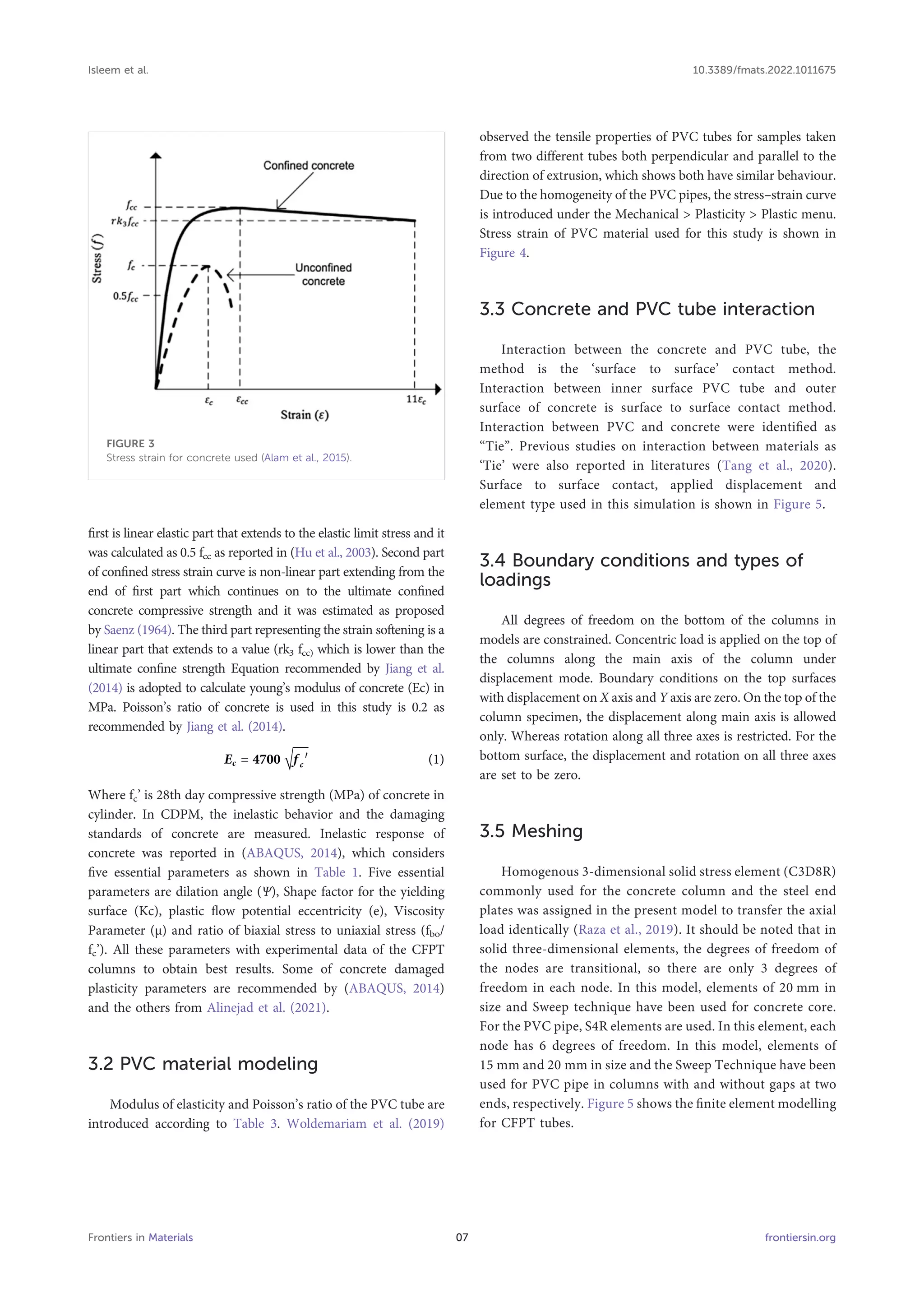 Finite element and analytical modelling of PVC-confined concrete columns under axial compression.pdf
