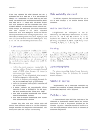 Finite element and analytical modelling of PVC-confined concrete ...