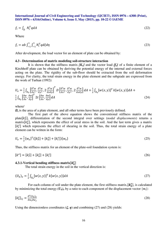 Finite Element Computation Of The Behavioral Model Of Mat Foundation Pdf