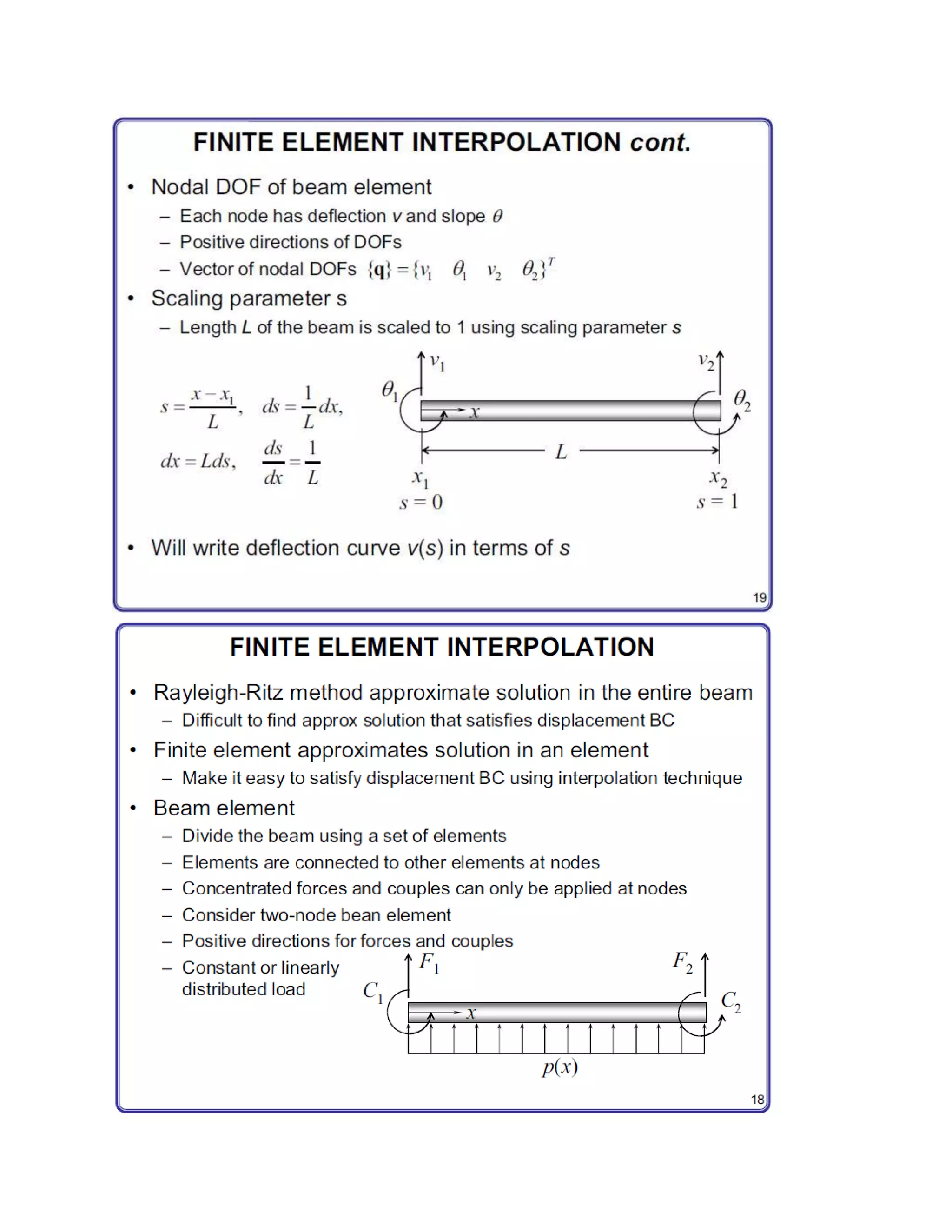 Finite element formulation for beams | DOCX | Physics | Science