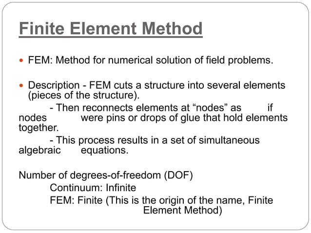 Finite element method | PPTX