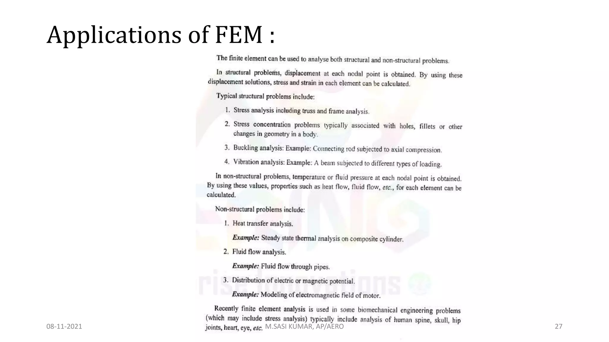 Finite Element Method Introduction Pptx Physics Science
