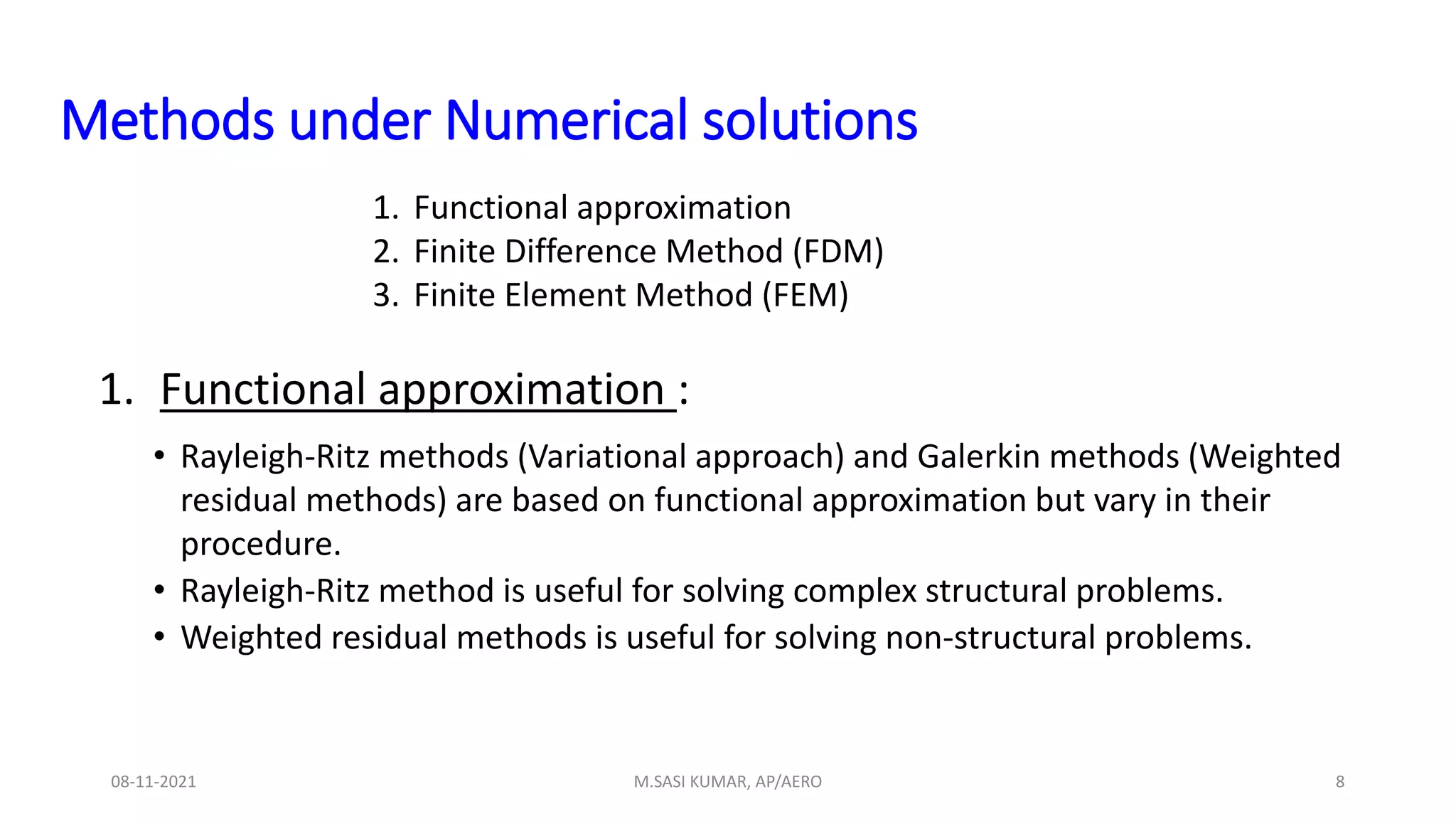 Finite Element Method Introduction Pptx Physics Science