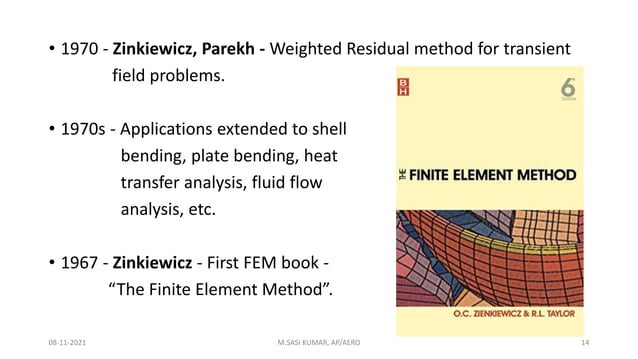 Finite Element Method Introduction Pptx Physics Science 2091