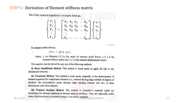 Finite Element Method Introduction Pptx Physics Science
