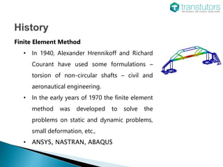 Finite Element Method (FEM) | Mechanical Engineering | PPT