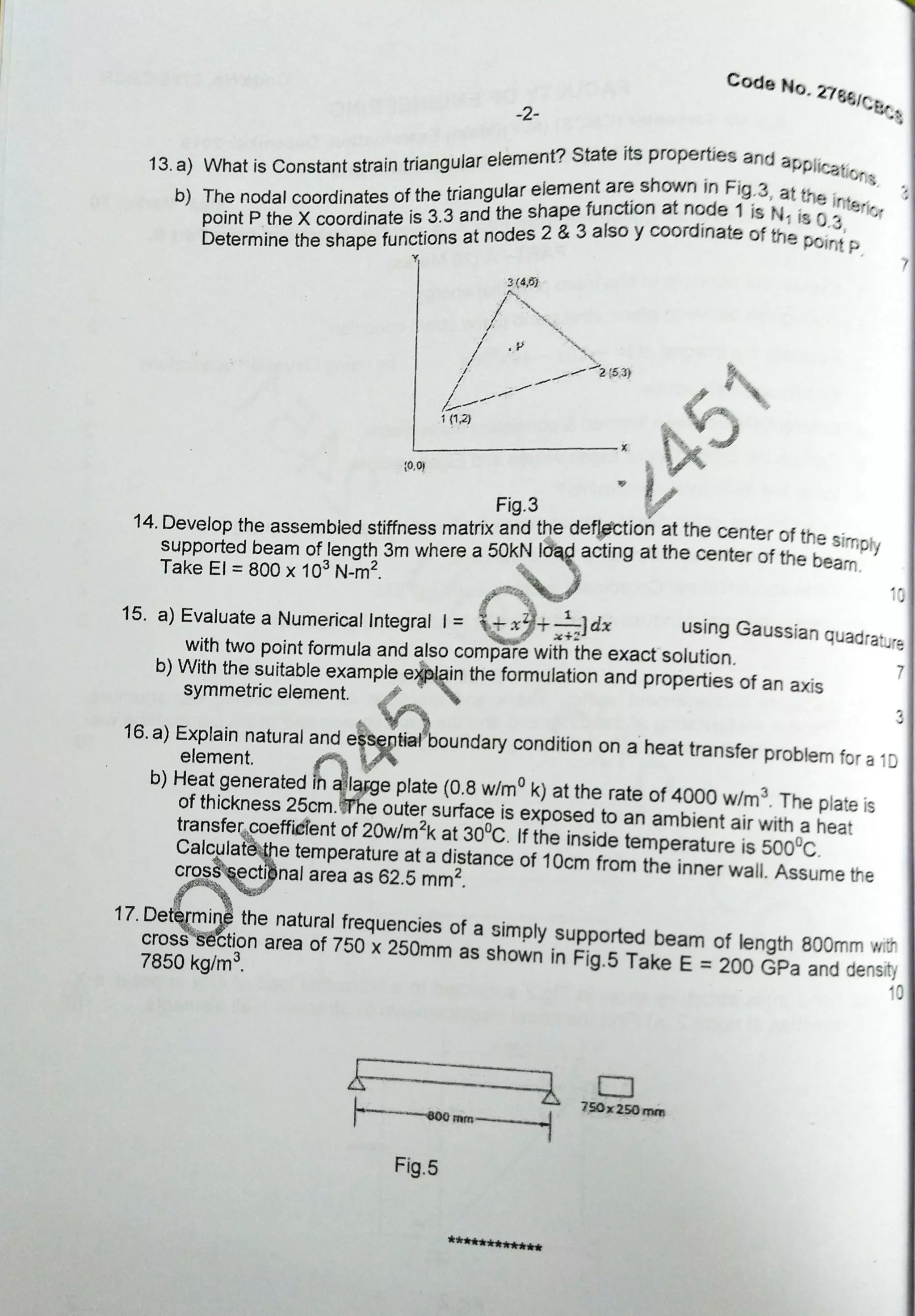 Finite Element Method Question Pap 1 Pdf