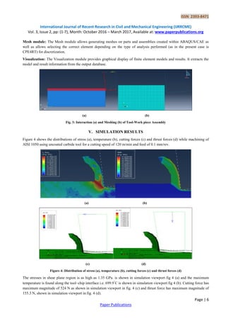 Finite Element Modelling of Chip Formation in Orthogonal Machining for AISI 1050 | PDF | Physics ...