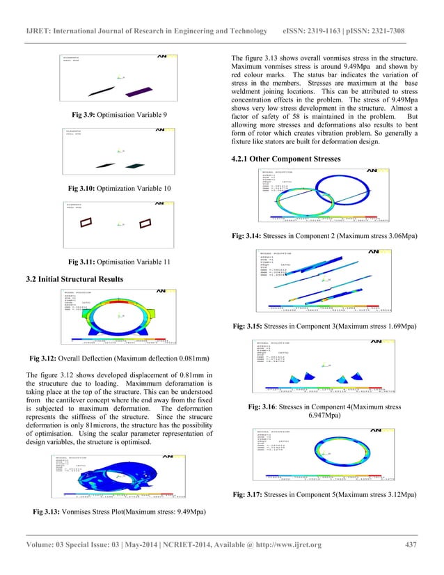Finite element optimization of stator by casted and welded structures | PDF