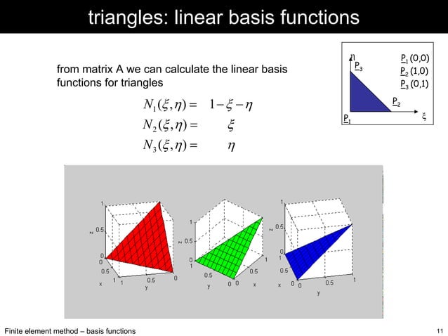 Finite elements : basis functions | PDF | Physics | Science