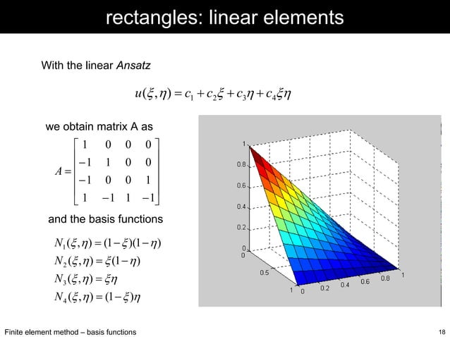 Finite elements : basis functions | PDF | Physics | Science