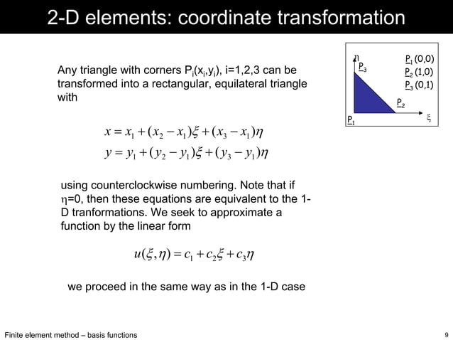 Finite elements : basis functions | PDF | Physics | Science
